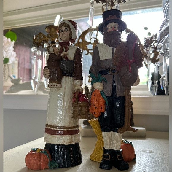 Vintage | Holiday | Vintage Pilgrim Candle Holders Thanksgiving Decor ...